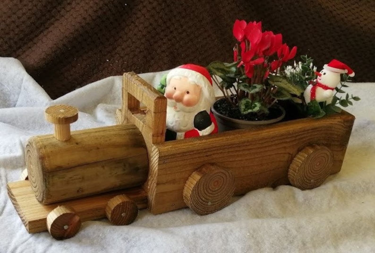 Beautiful Outdoor Wooden Train Planter, Perfect Gift for the Garden at ...