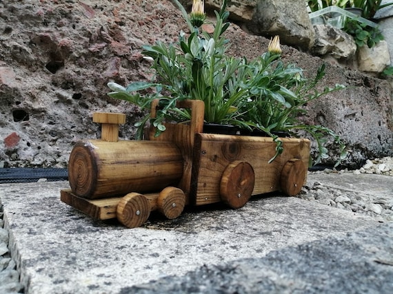Beautiful Outdoor Wooden Train Planter Perfect Gift for the - Etsy UK