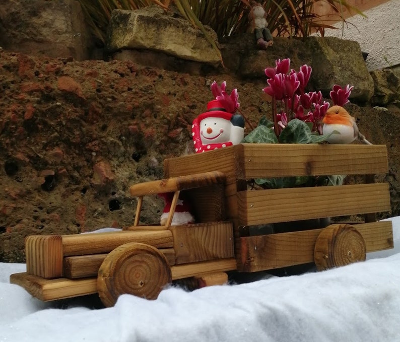 Handmade Outdoor Wooden Cattle Truck Planter Perfect Gift for - Etsy