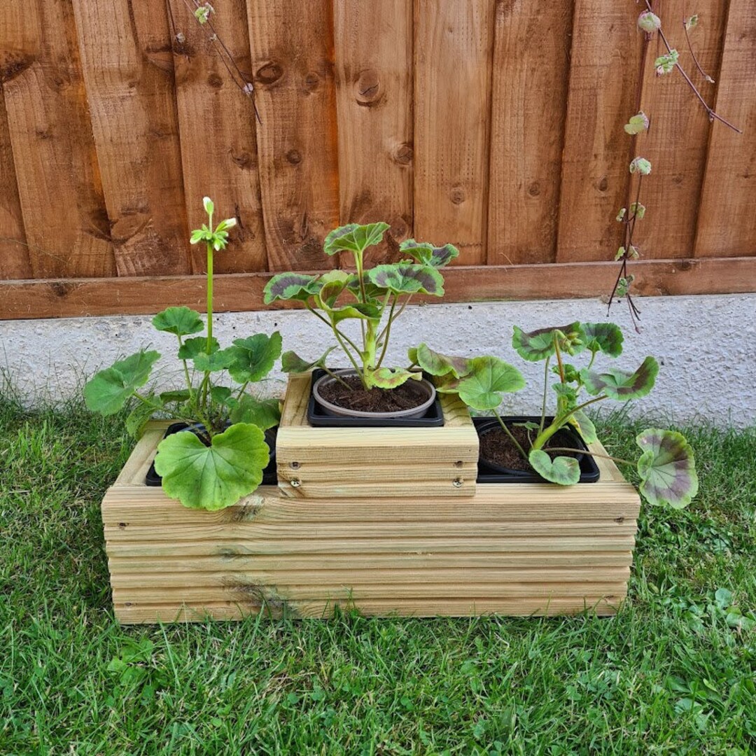 Handmade Miniature Decking Raised Trio Planter - Etsy UK