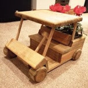Handmade Outdoor Wooden Golf Buggy Planter. Perfect Gift for - Etsy UK