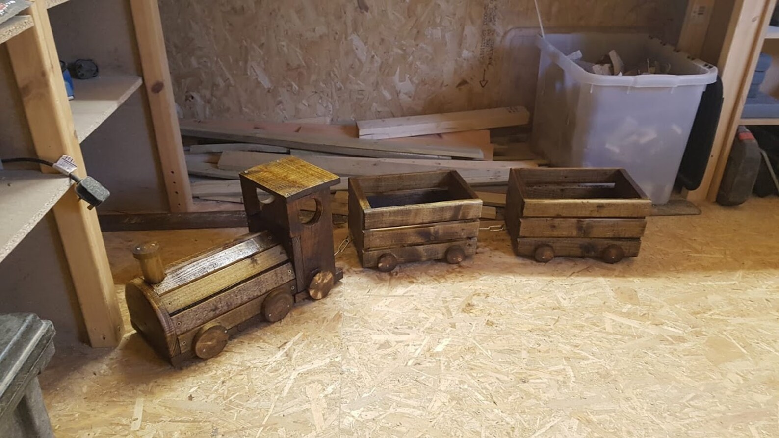 Outdoor Wooden Train Planter With 2 X Carriages Perfect | Etsy