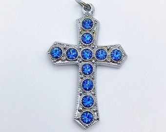 Blue Cross Pendant - Etsy