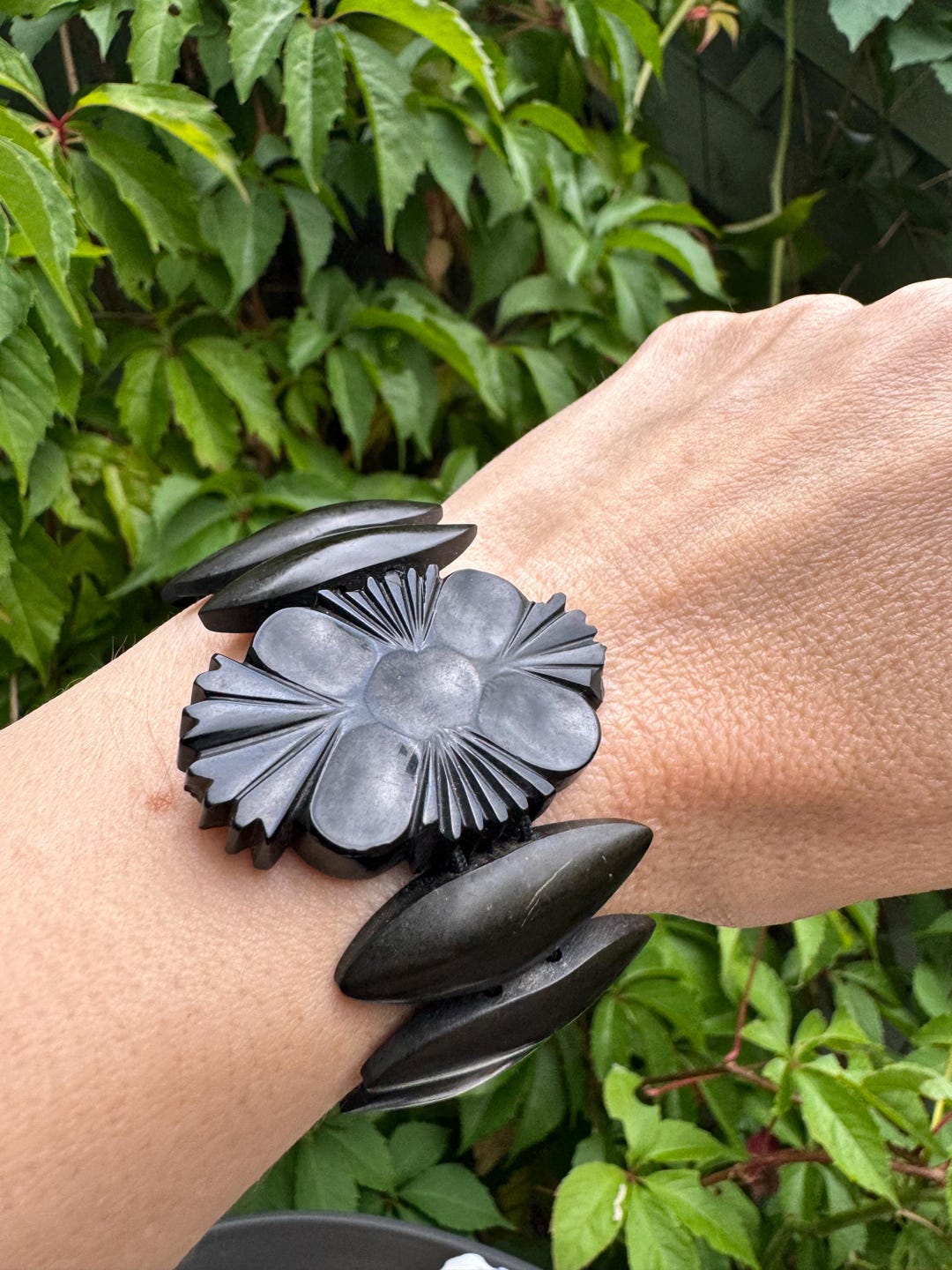 Antique Jet Bracelet, Victorian Jet Carved Bracelet - Etsy