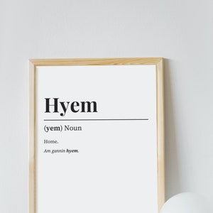 Geordie Definition Digital Download of 'hyem' - Print Yourself ...