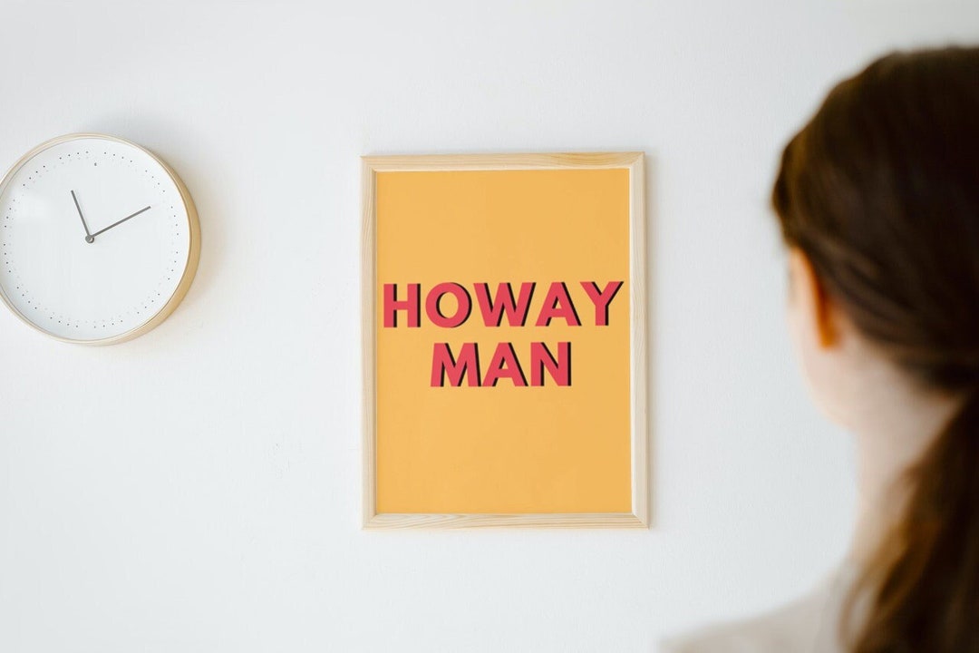 Geordie 'howay Man' Typography Print - Digital Download - Newcastle ...