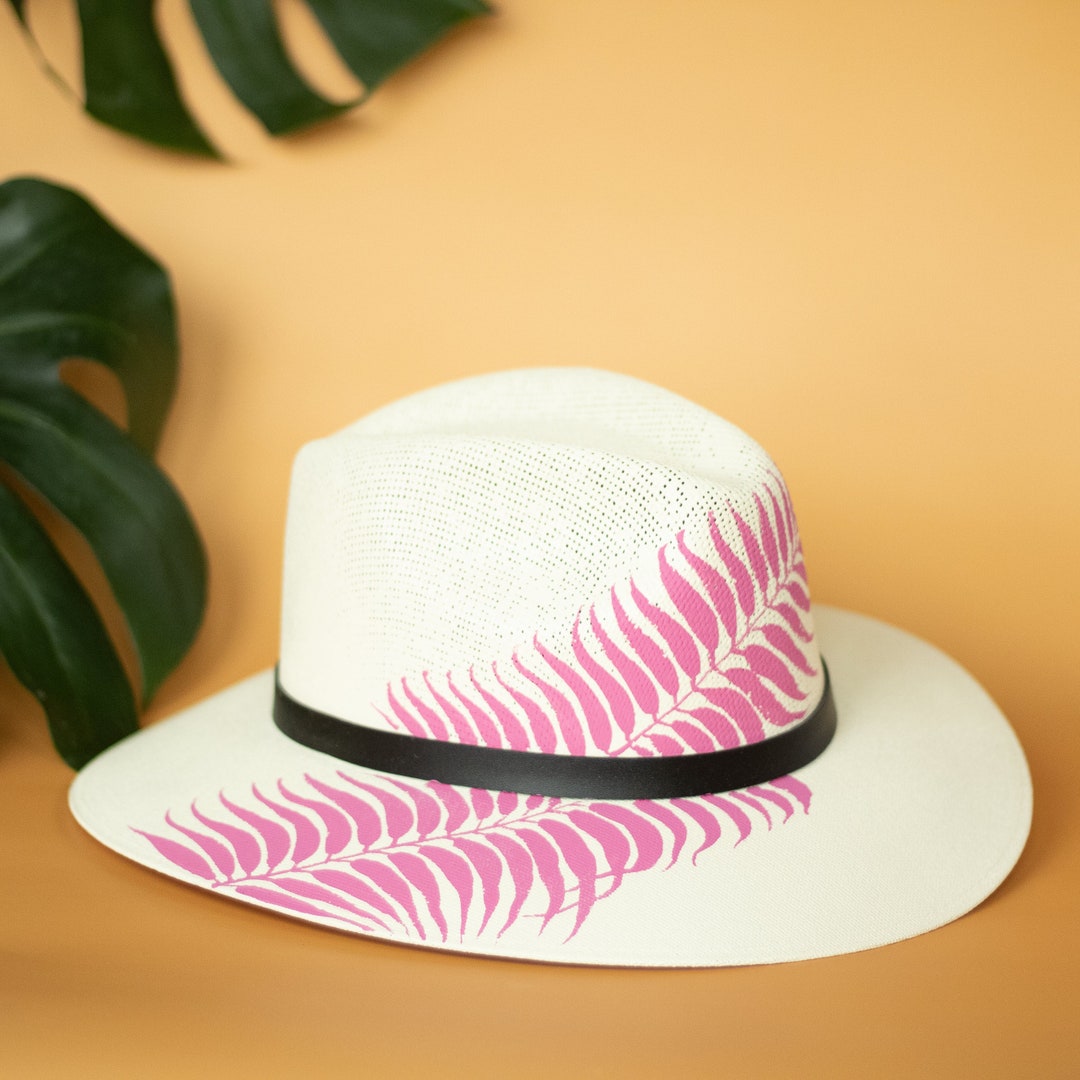 Mexican Palm Hat, Hand Painted Hat, Colorful Hat, Panama Straw Hat ...