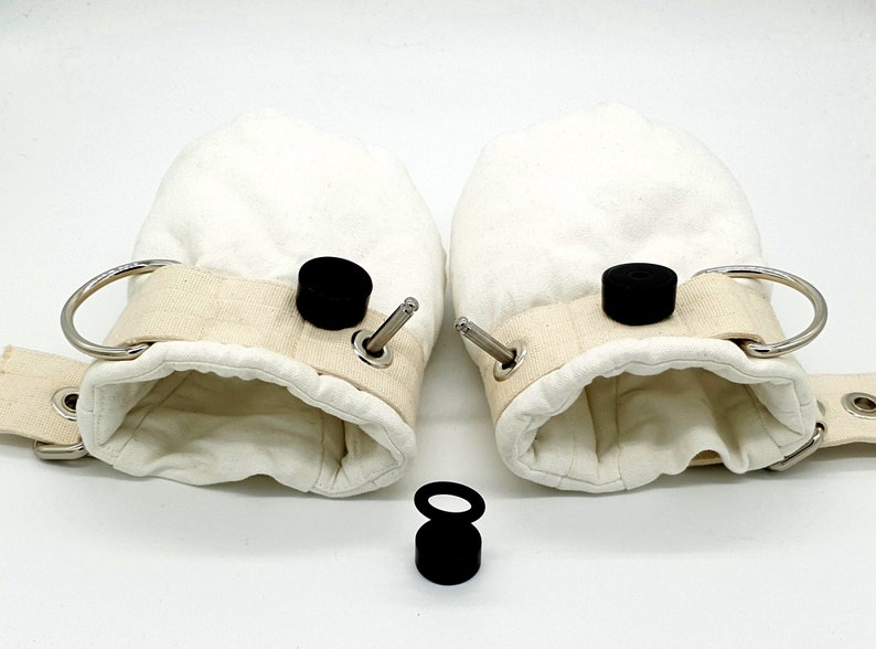 Locking Medical Restraints Fist Gloves Mittens Bondage Slave Padded ...