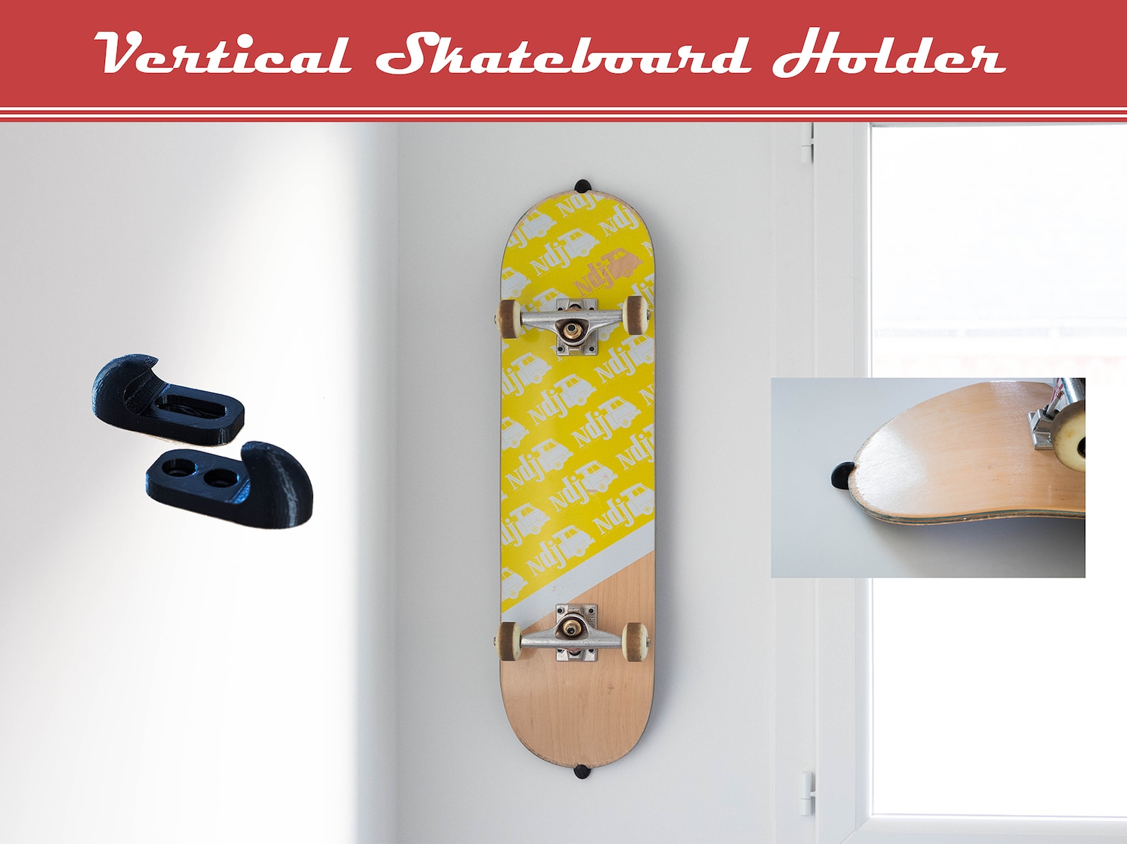 Vertical Skateboard Holder Wall Mount | Etsy