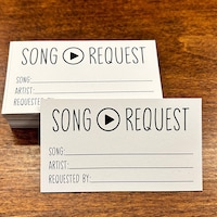 Printable Song Request Form: Party & Wedding Music List (PDF, Word) - Etsy