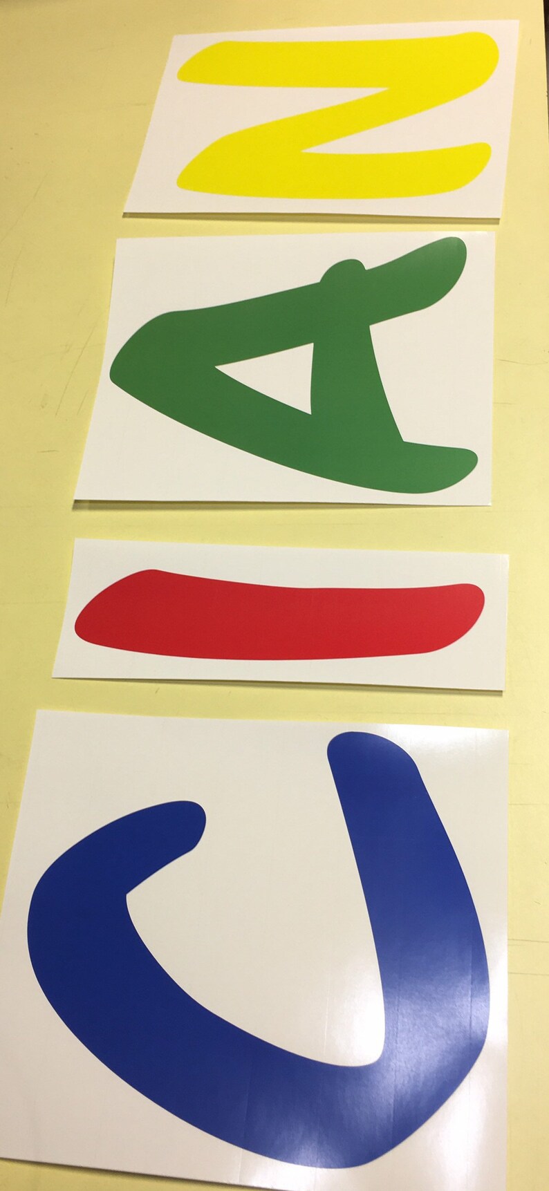 Custom Letters in EXTRA LARGE Vinyl Stickers / Name in Vinyl - Etsy