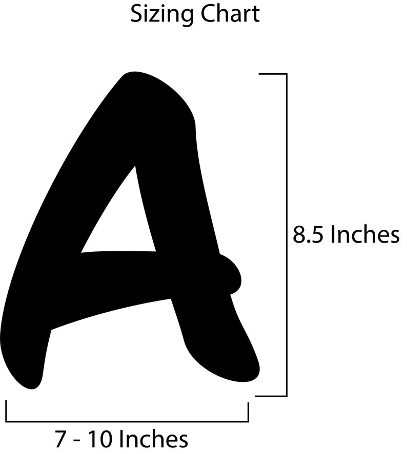 Custom Name in LARGE Vinyl Sticker / Large Letter Stickers / - Etsy