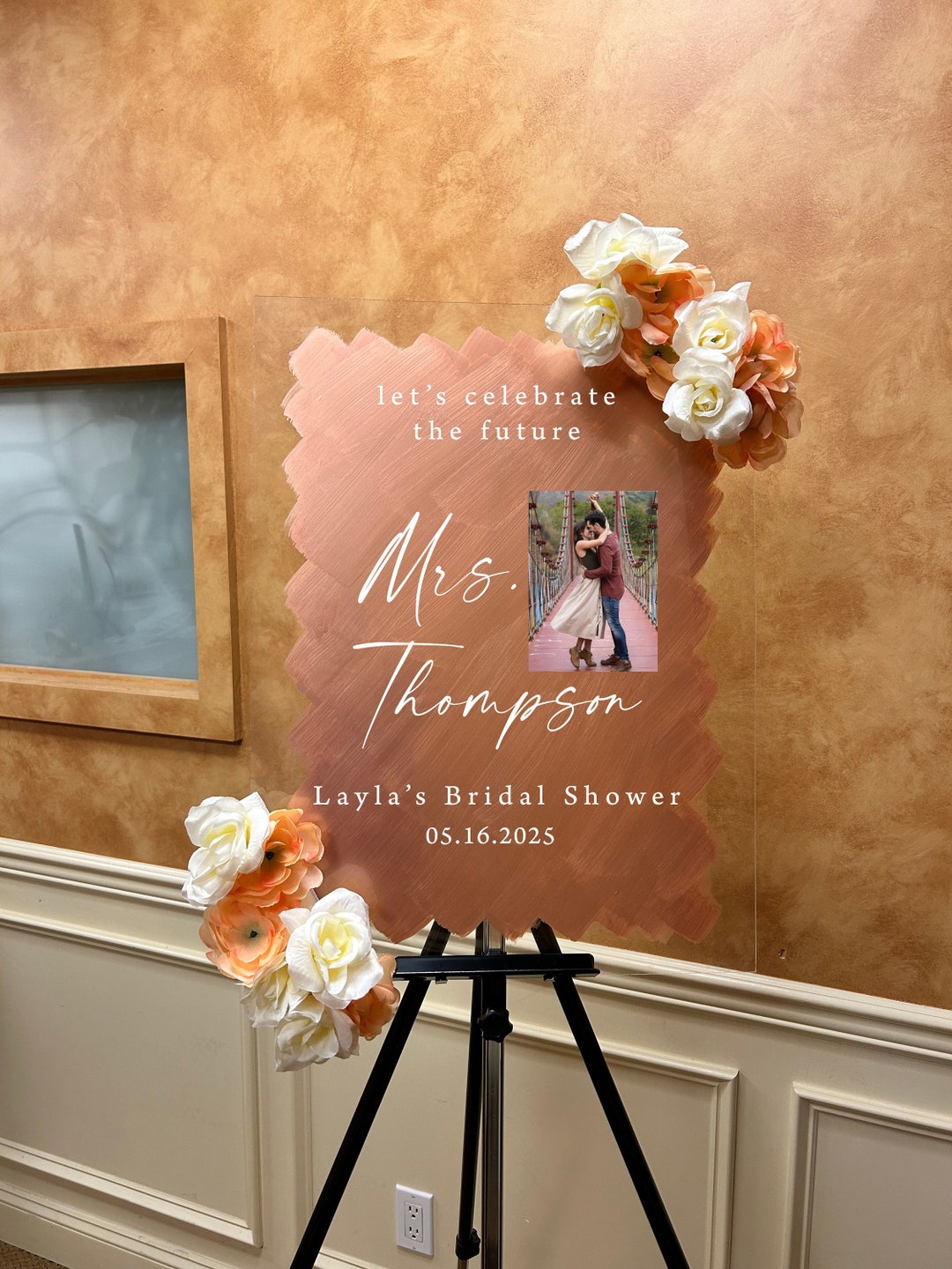 Acrylic Bridal Shower Welcome Sign / Customized Bridal Shower Sign ...