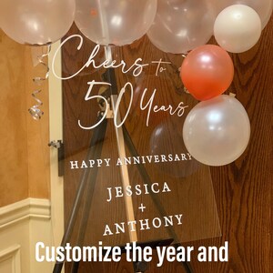LARGE Anniversary Sign / Custom Acrylic Anniversary Sign / - Etsy