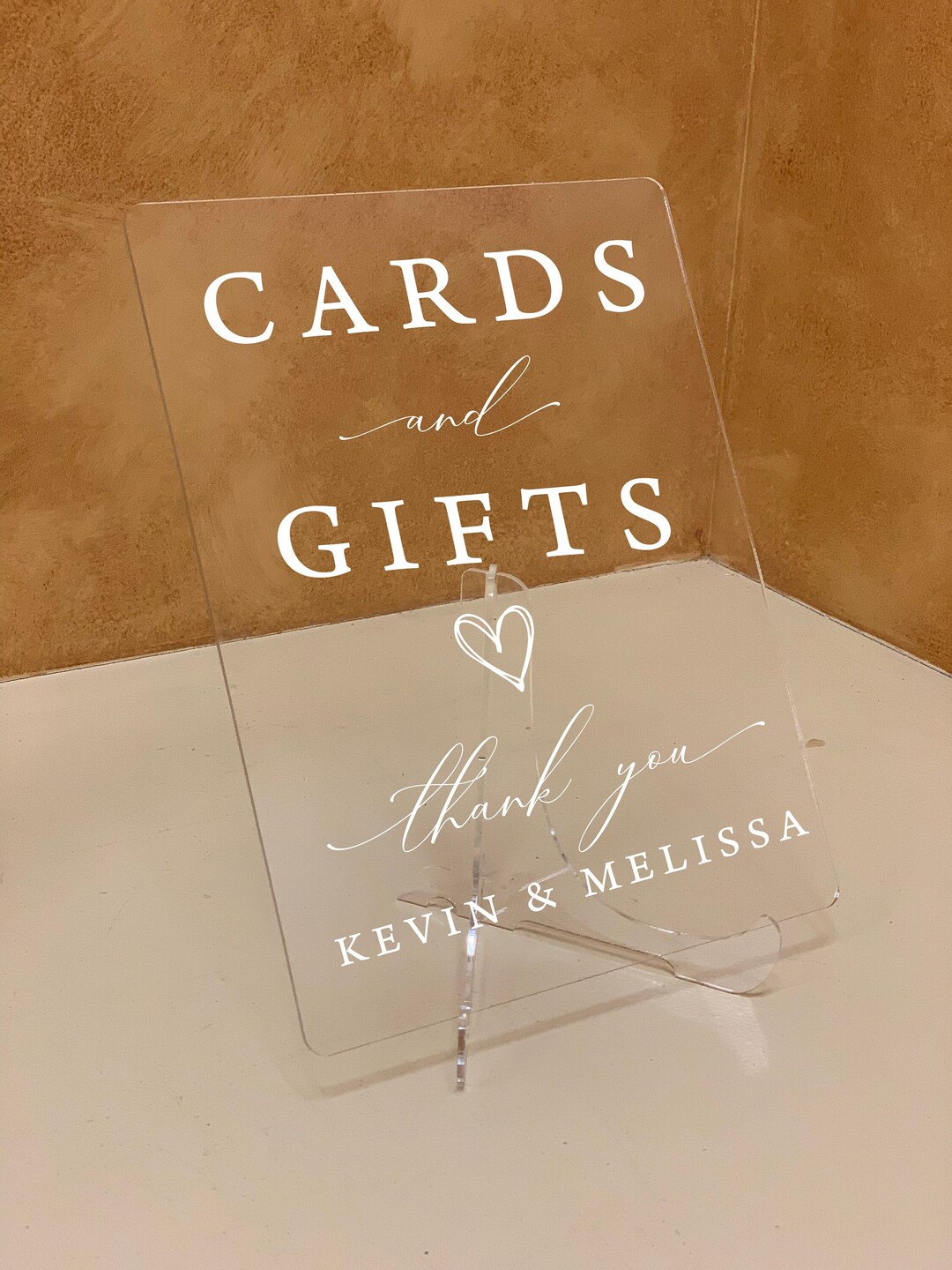 Custom Acrylic Cards and Gifts Sign for Wedding / Wedding Date Cards ...