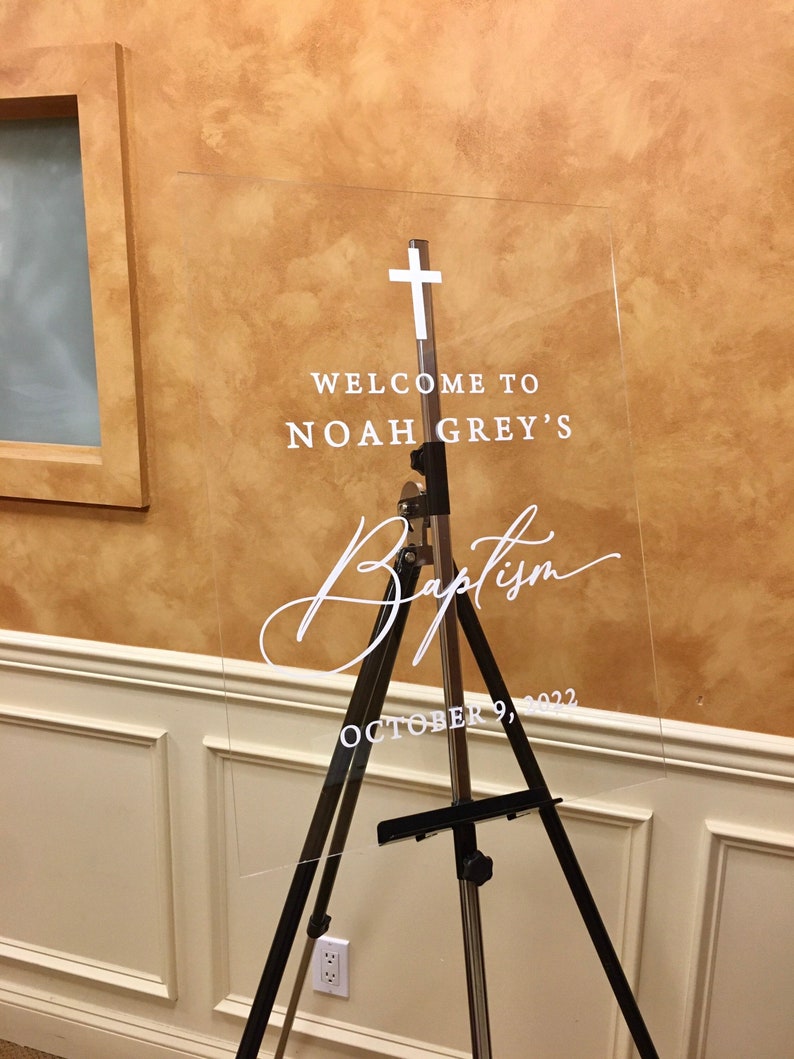 Baptism Welcome Sign / Acrylic Baptism Sign / Custom Baptism - Etsy