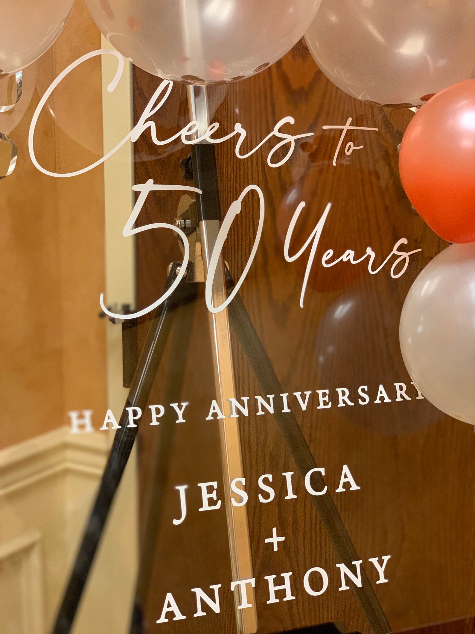 LARGE Anniversary Sign / Custom Acrylic Anniversary Sign / 50th ...
