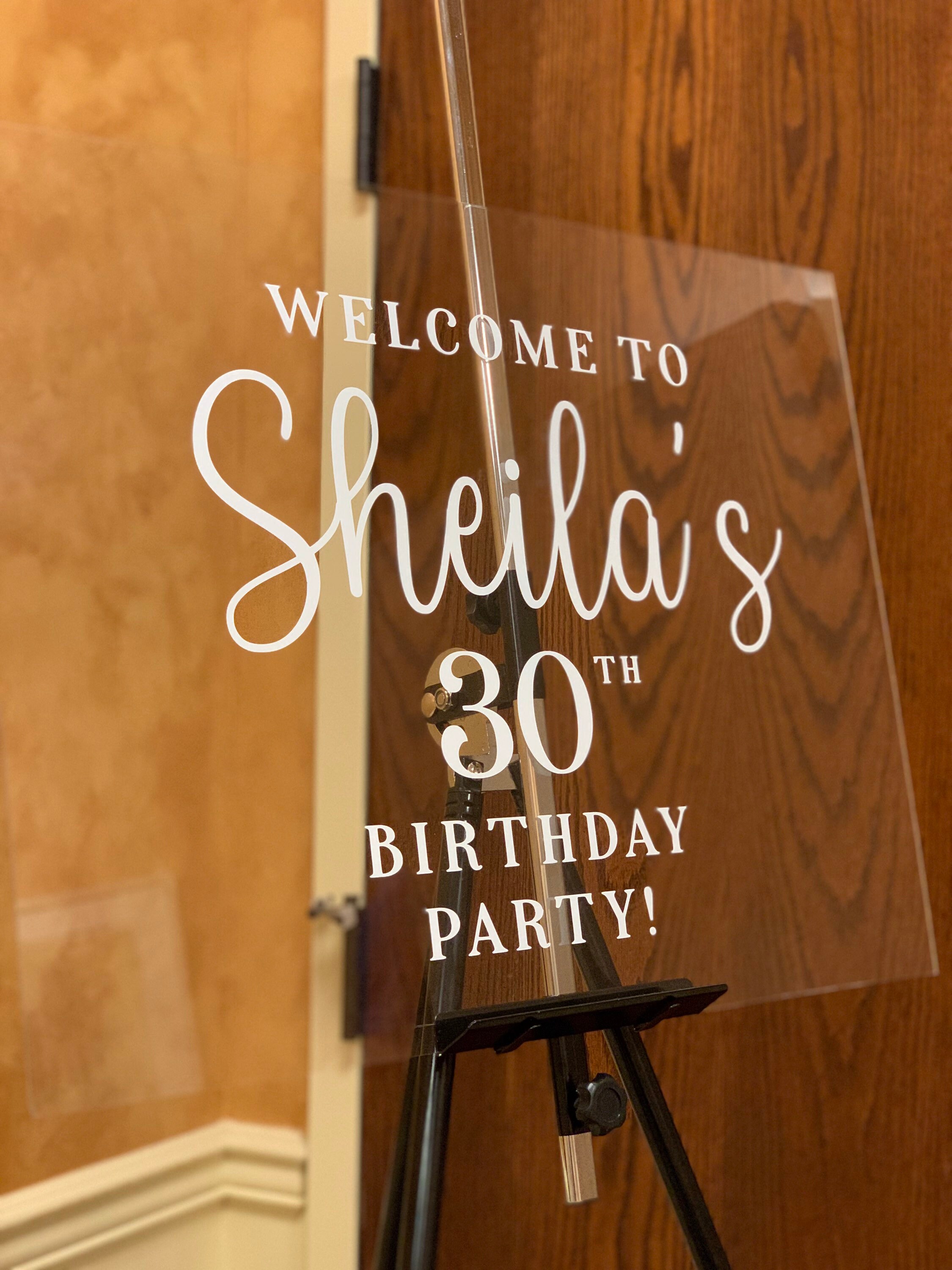 Acrylic Birthday Sign / Custom Birthday Welcome Sign / Acrylic Welcome ...