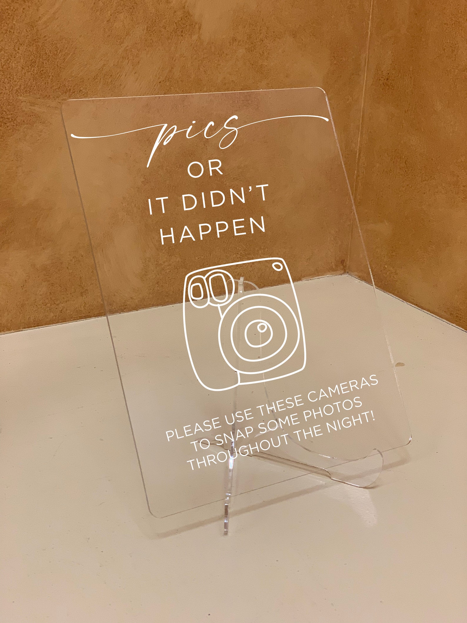 Disposable Camera Wedding Sign / Custom Camera Sign / Acrylic - Etsy