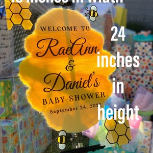 Bee Themed Baby Shower Sign / Bee Baby Shower Sign / Bee Hive Baby ...