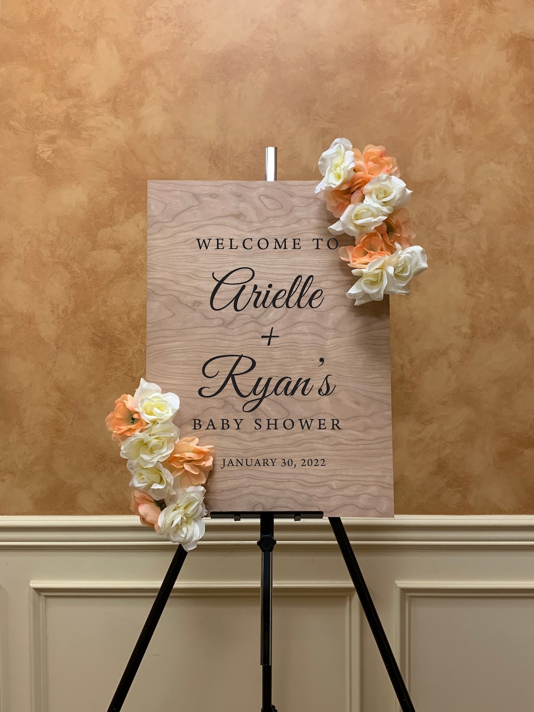 Wooden Baby Shower Welcome Sign / Custom Baby Shower Sign ...