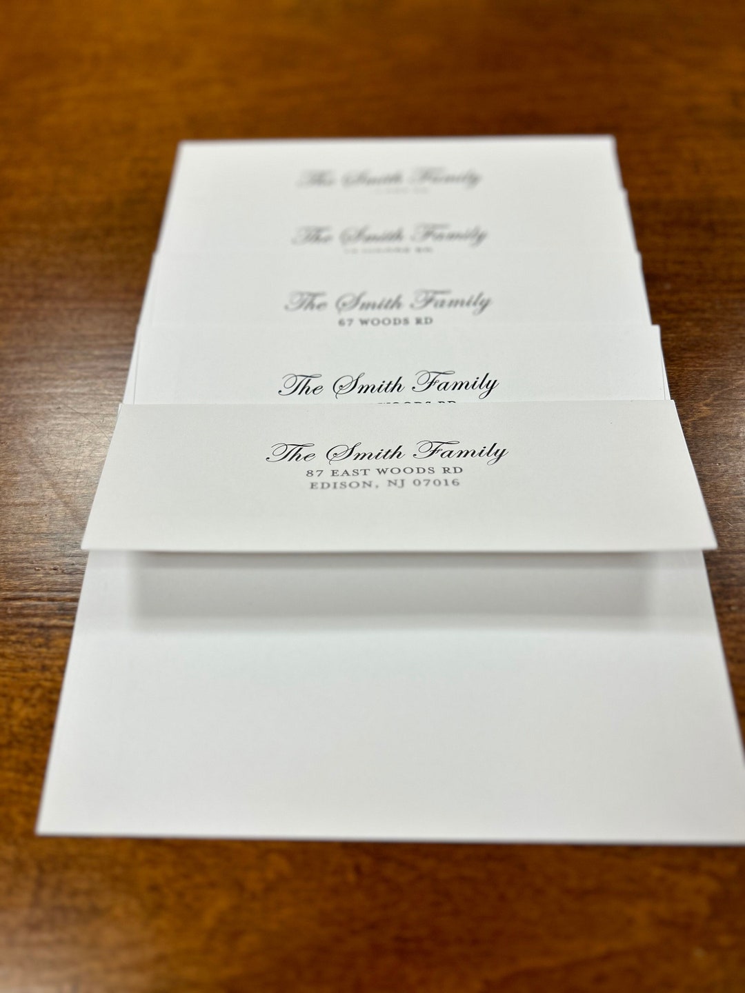 CUSTOM ENVELOPES Printed With Return Address on Back / A-7 Envelopes ...