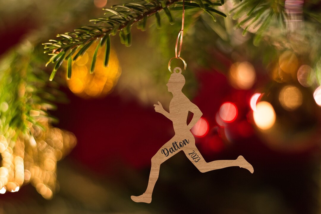 Custom Wood Male Track Runner Ornaments / Track Ornament / Custom ...