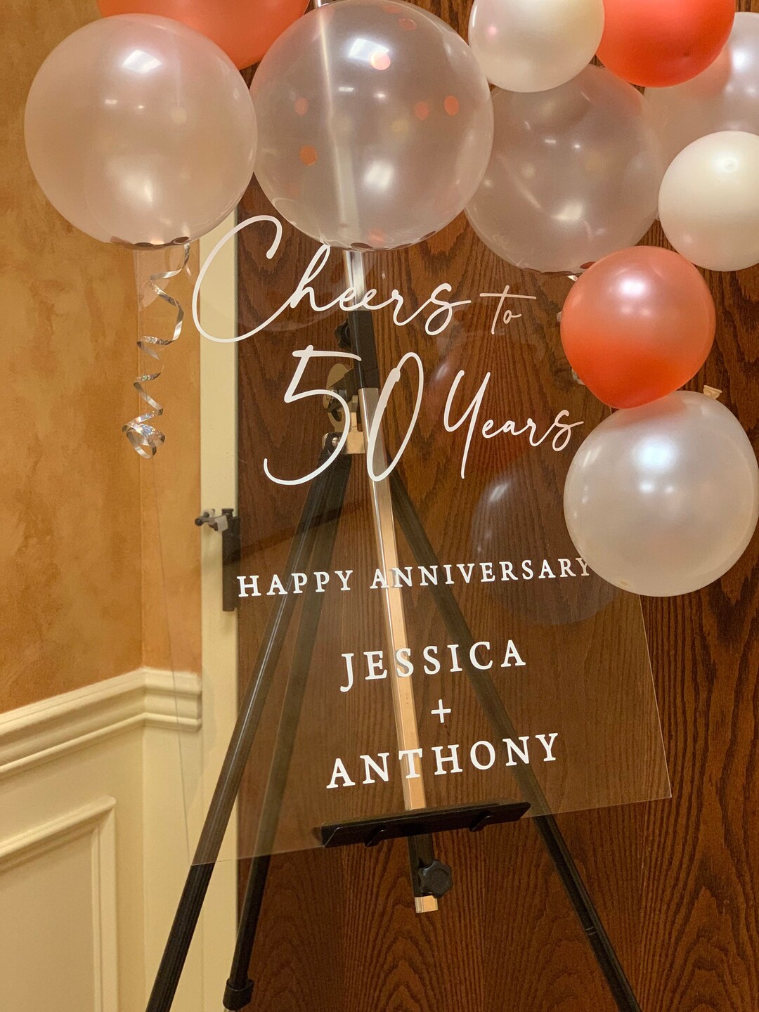 LARGE Anniversary Sign / Custom Acrylic Anniversary Sign / 50th ...