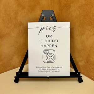 PRINTED Custom Disposable Camera Sign / Disposable Camera Sign for ...