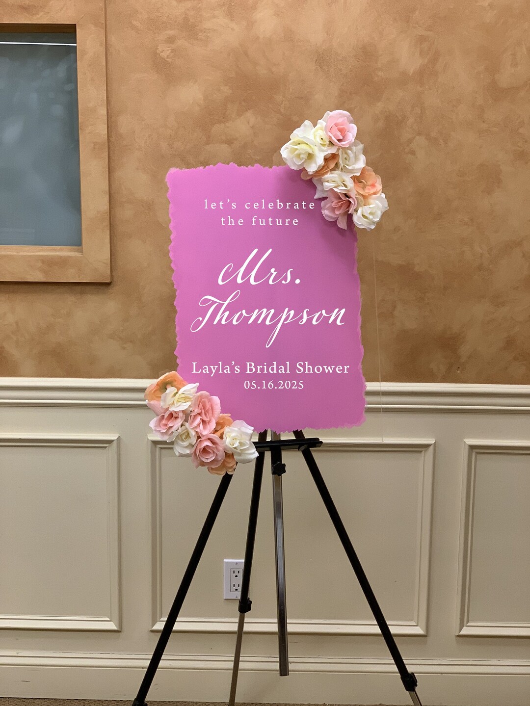 Acrylic Bridal Shower Welcome Sign / Customized Bridal Shower Sign ...