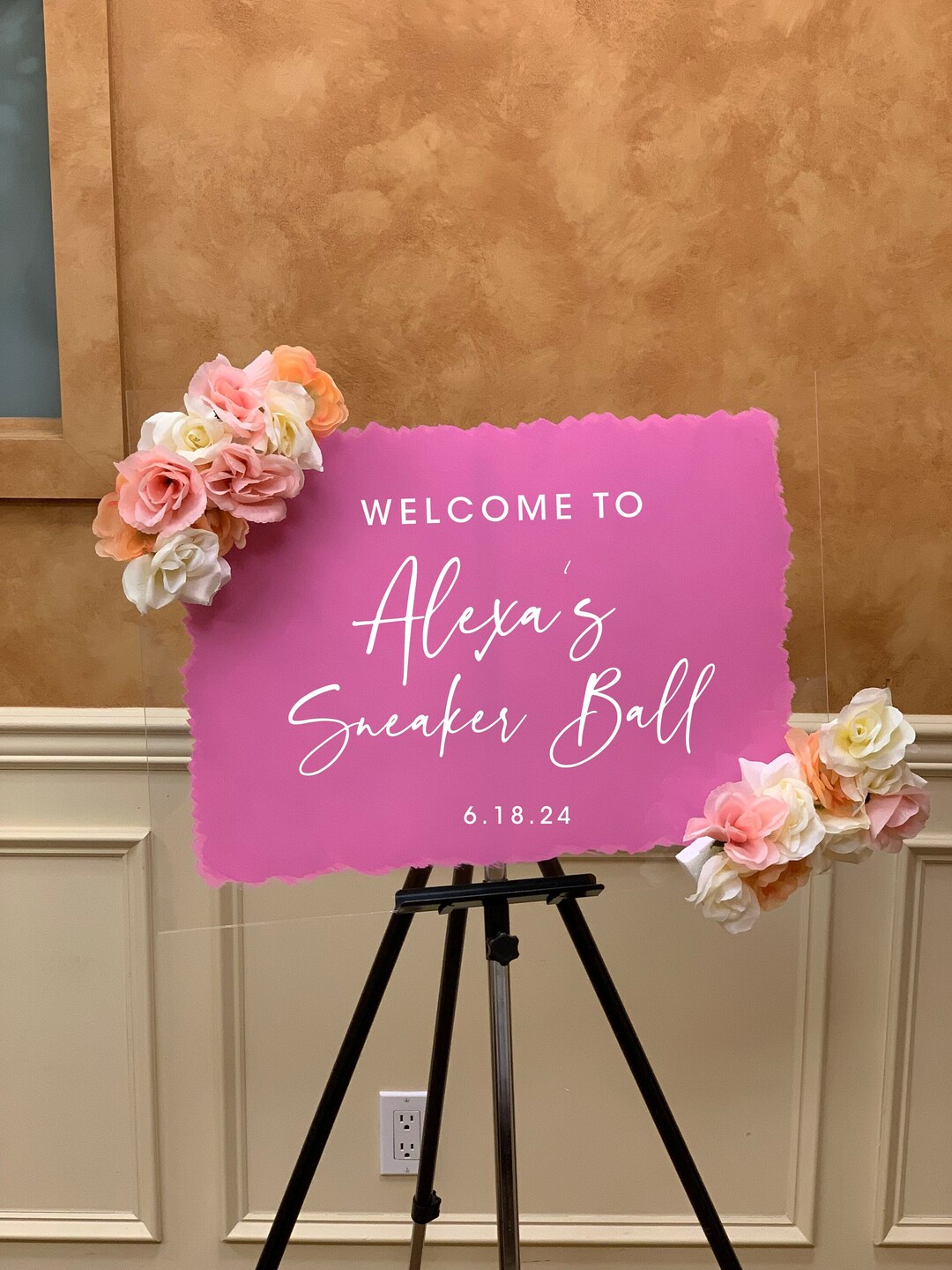 Sneaker Ball Welcome Sign / Custom Sneaker Ball Sign / Acrylic Sneaker ...