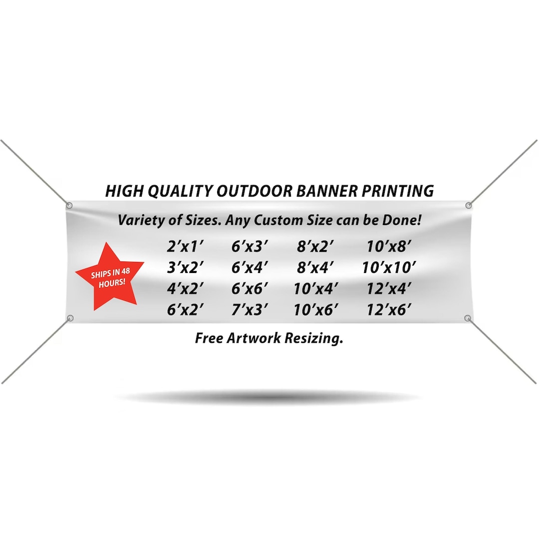 PRINTED Custom Banner / Personalized Custom Banner / Custom Banner ...