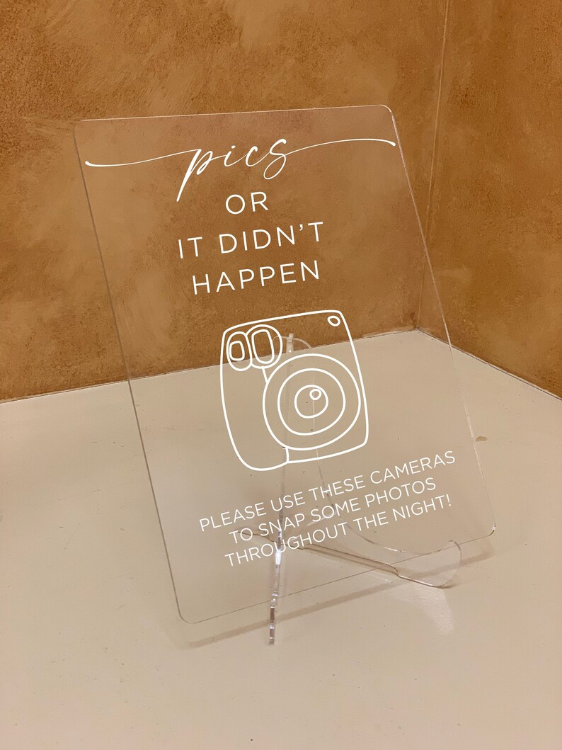 Disposable Camera Wedding Sign / Custom Camera Sign / Acrylic - Etsy