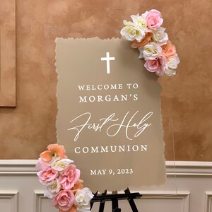 First Communion Welcome Sign / Holy First Communion Announcement ...