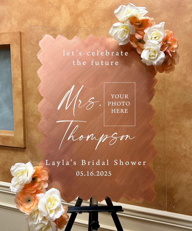 Acrylic Bridal Shower Welcome Sign / Customized Bridal Shower Sign ...