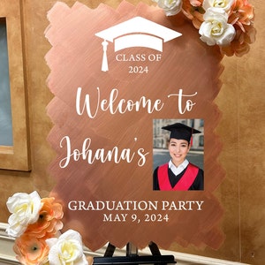 Graduation Party Sign / Class of 2024 Sign / Graduation Party Welcome ...
