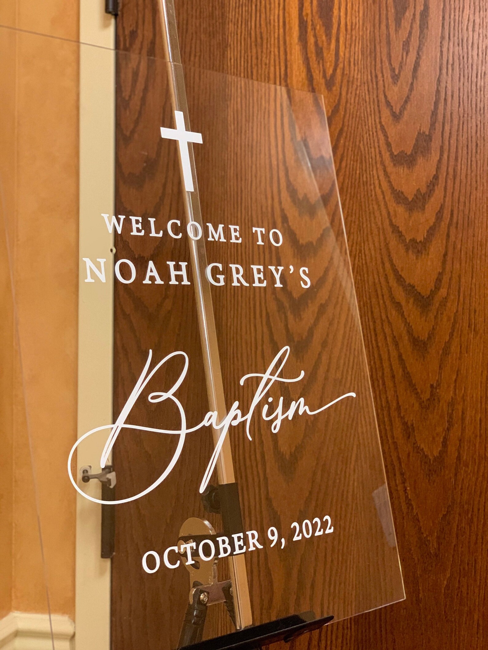 Baptism Welcome Sign / Acrylic Baptism Sign / Custom Baptism Sign ...