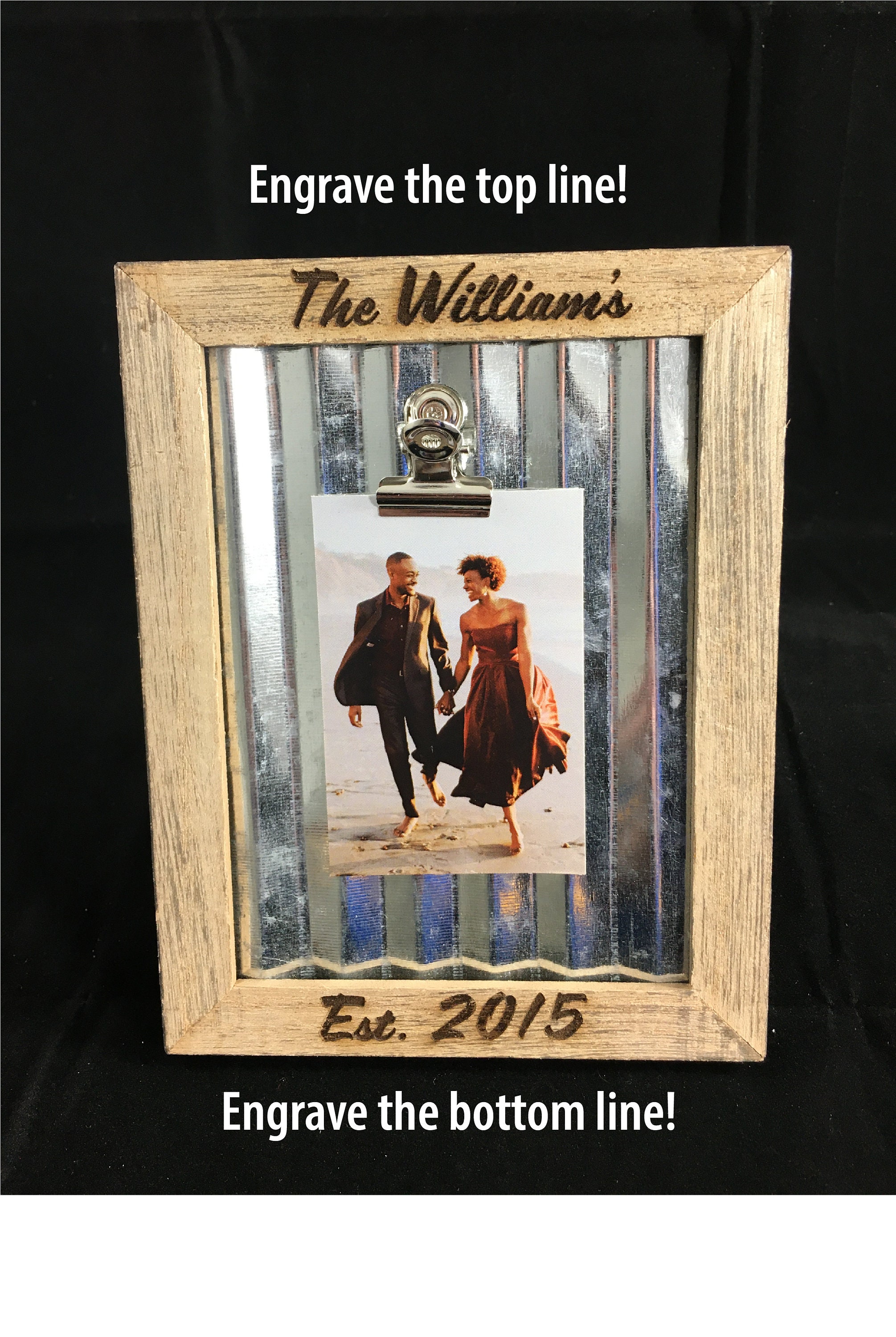 Custom ENGRAVED Wooden Picture Frame With Picture Included / - Etsy