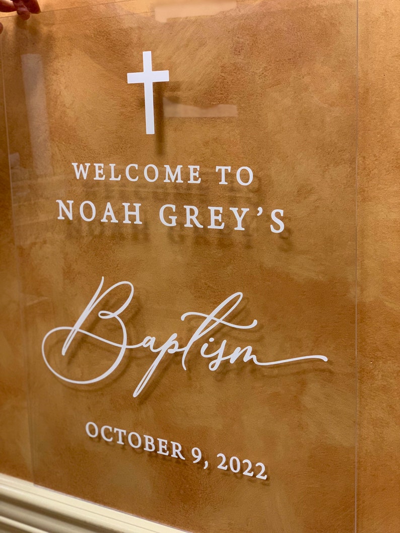 Baptism Welcome Sign / Acrylic Baptism Sign / Custom Baptism - Etsy