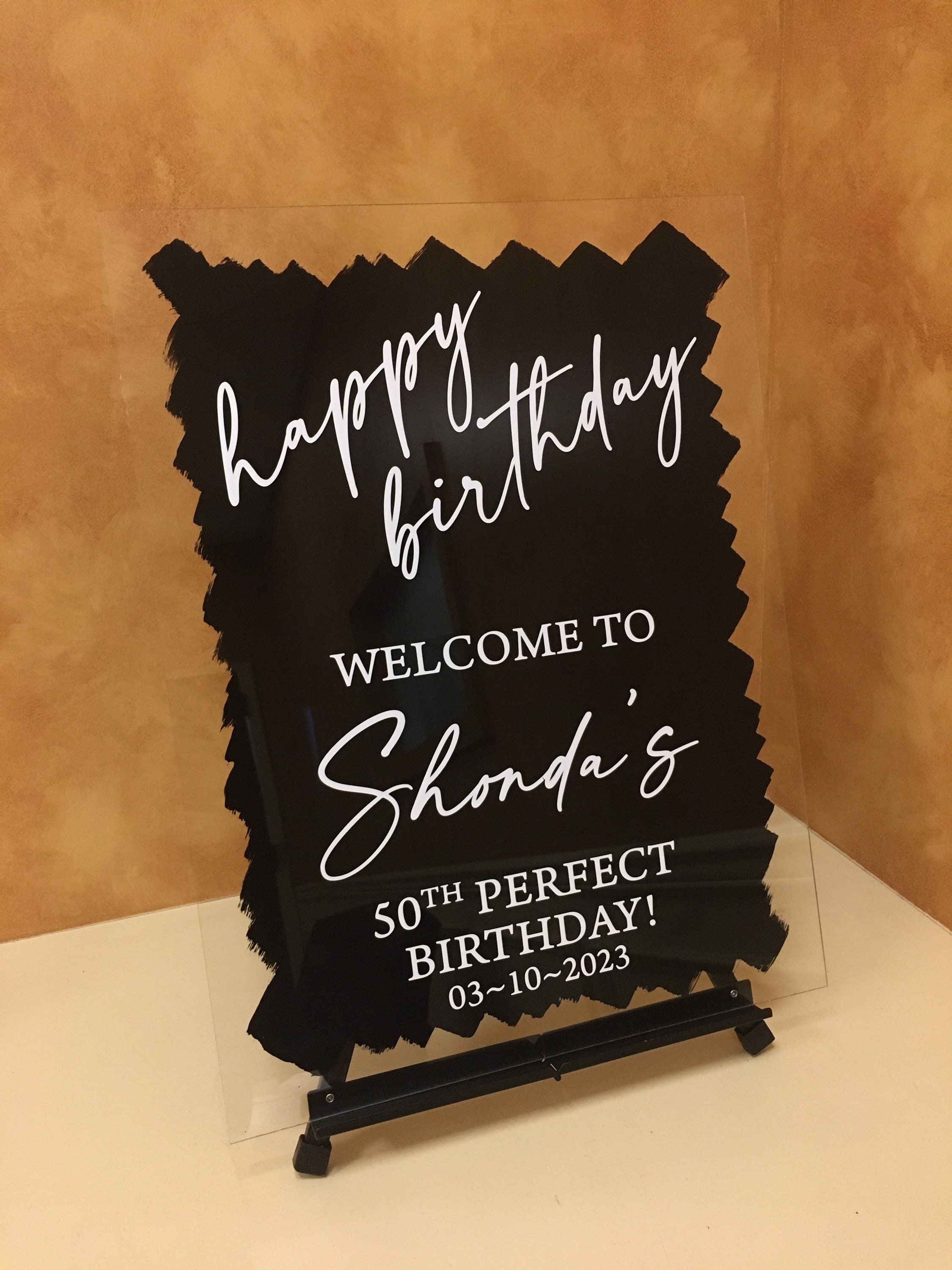 Acrylic Birthday Welcome Sign / Milestone Birthday Sign / Birthday ...