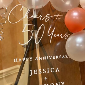LARGE Anniversary Sign / Custom Acrylic Anniversary Sign / - Etsy