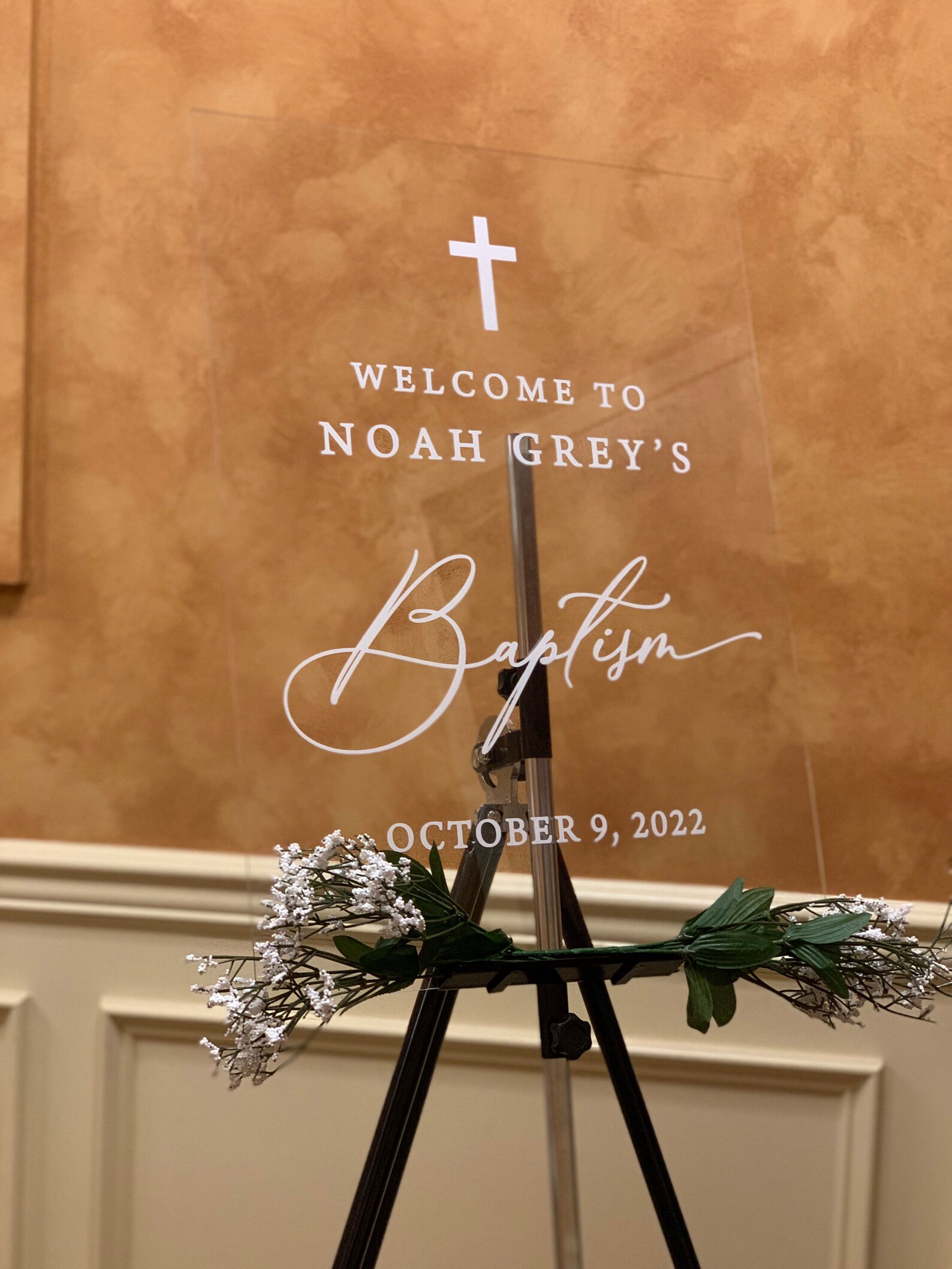 Baptism Welcome Sign / Acrylic Baptism Sign / Custom Baptism Sign ...