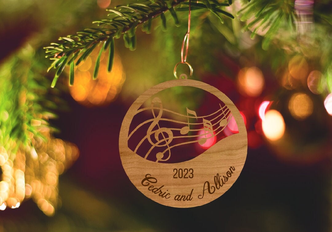 Custom Wooden Music Note Ornaments / Music Note Ornament / Custom ...