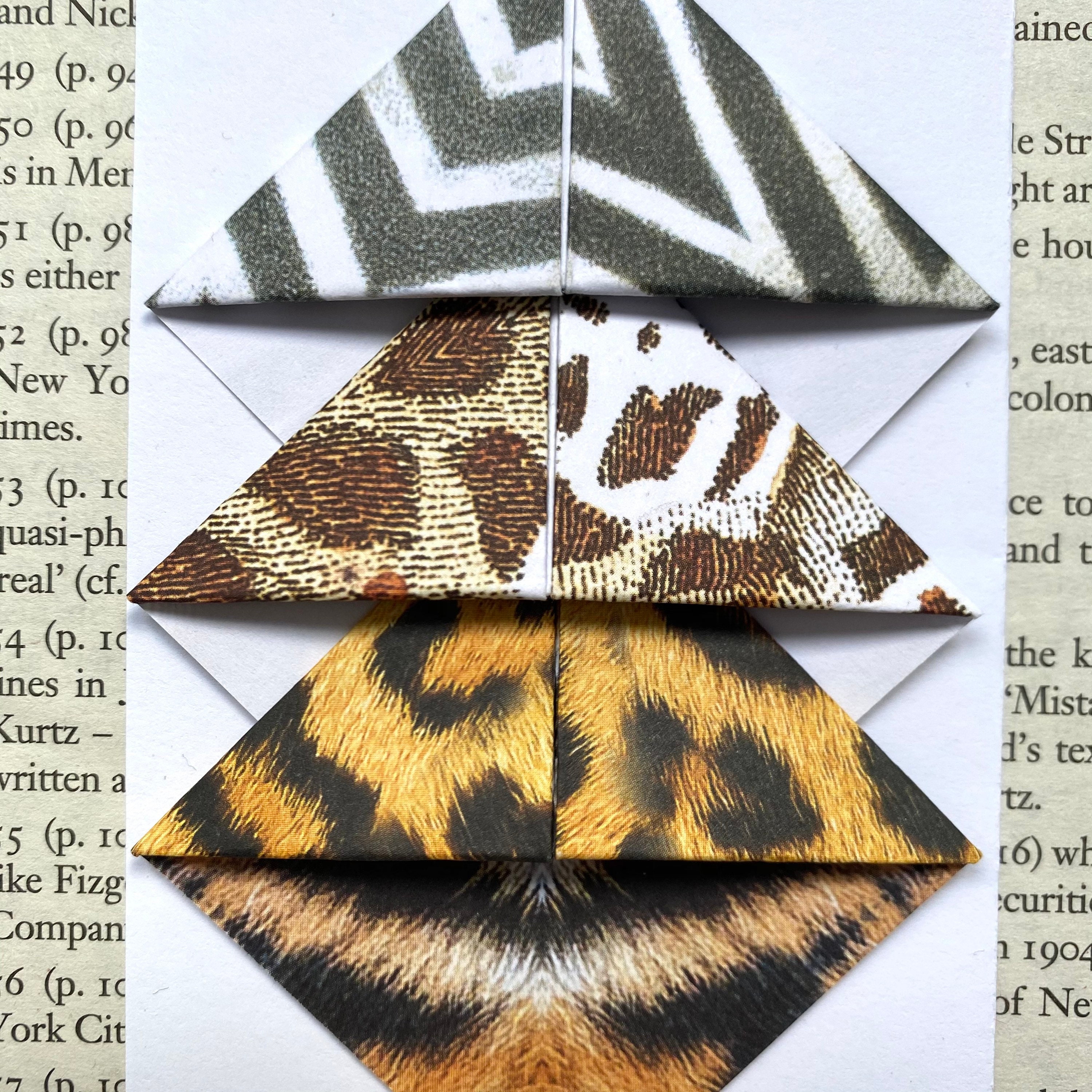 ANIMAL PRINT MINI Origami Bookmarks Tiger Zebra Cheetah - Etsy Australia