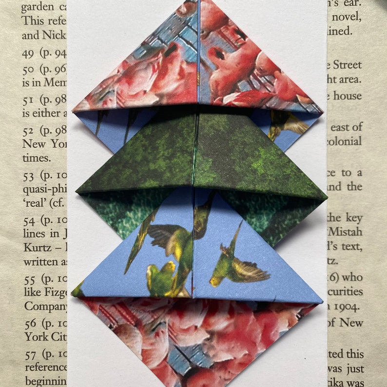 BIRD MINI Origami Bookmarks Bird Flamingo Animal Print, 5 X 5 Cm ...