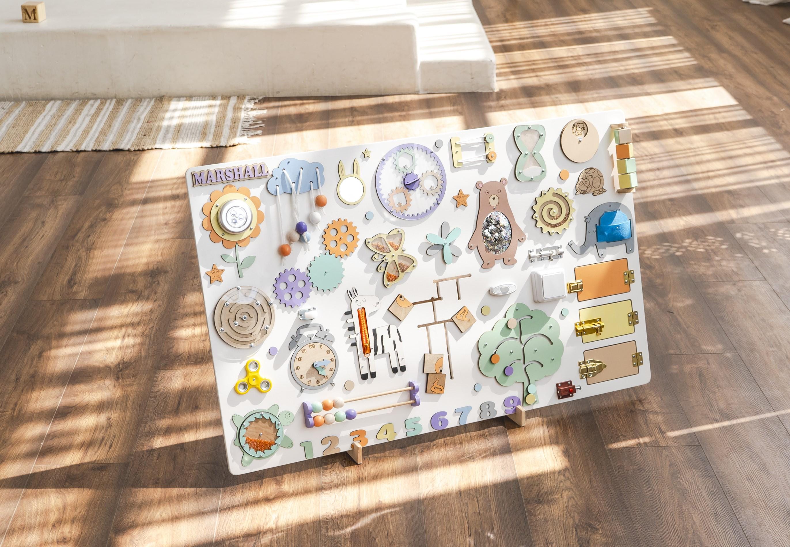 Montessori Board With Locks, Busy Board With Buckles, Busy Board With ...