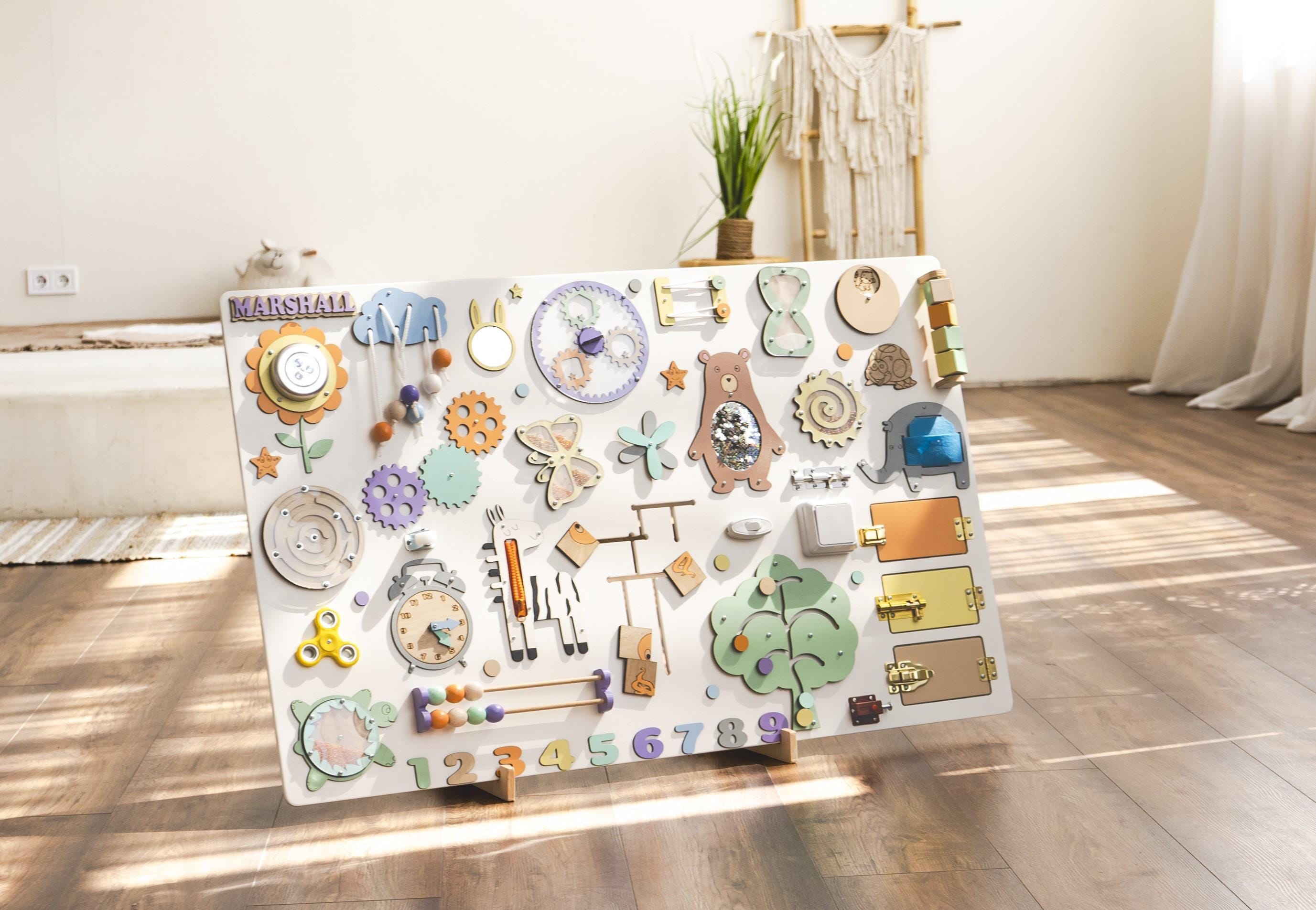 EXTRA LARGE Busy Board for Baby, Montessori Board, Sensory Board ...