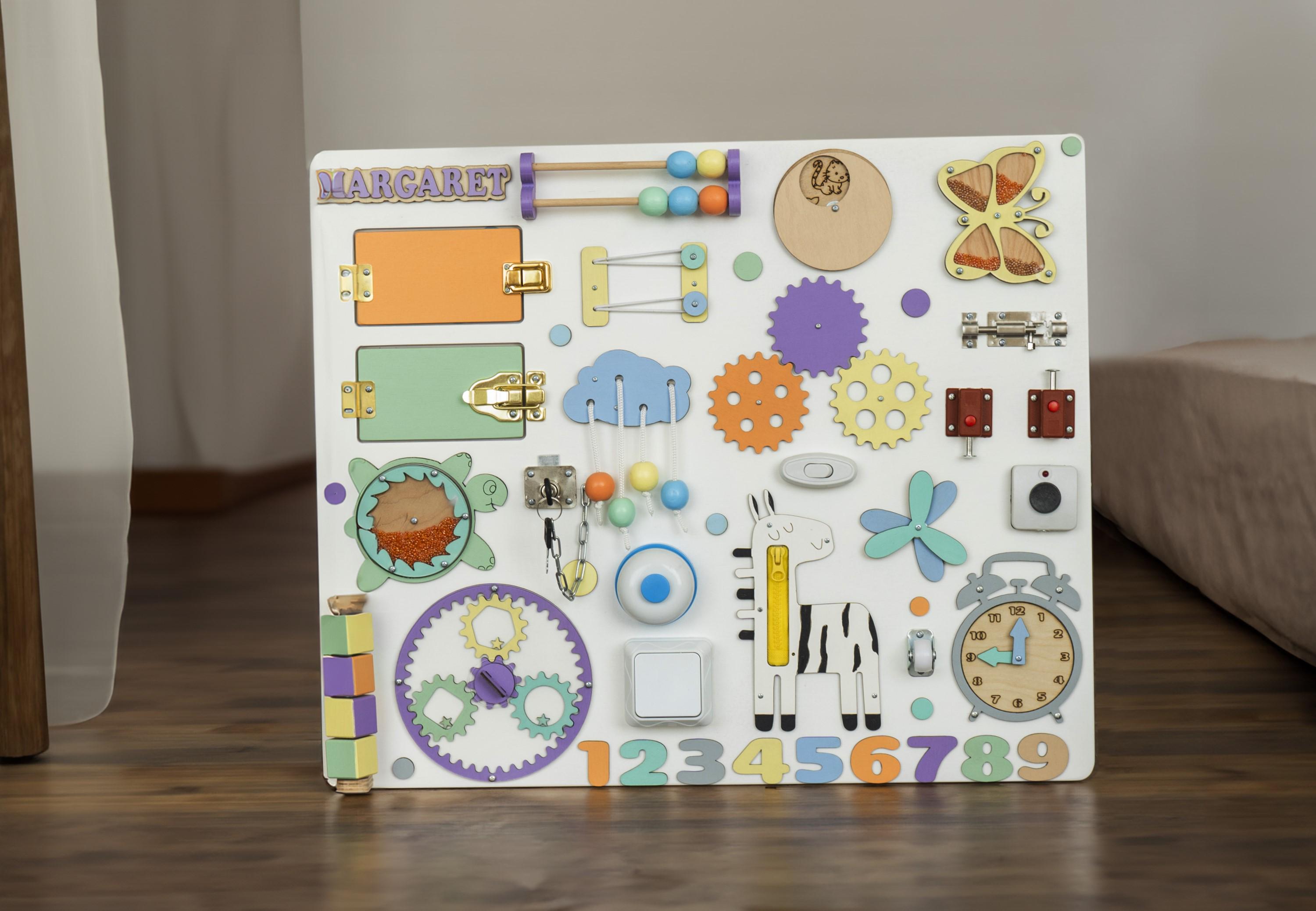 Montessori Board With Locks, Busy Board With Buckles, Busy Board With ...