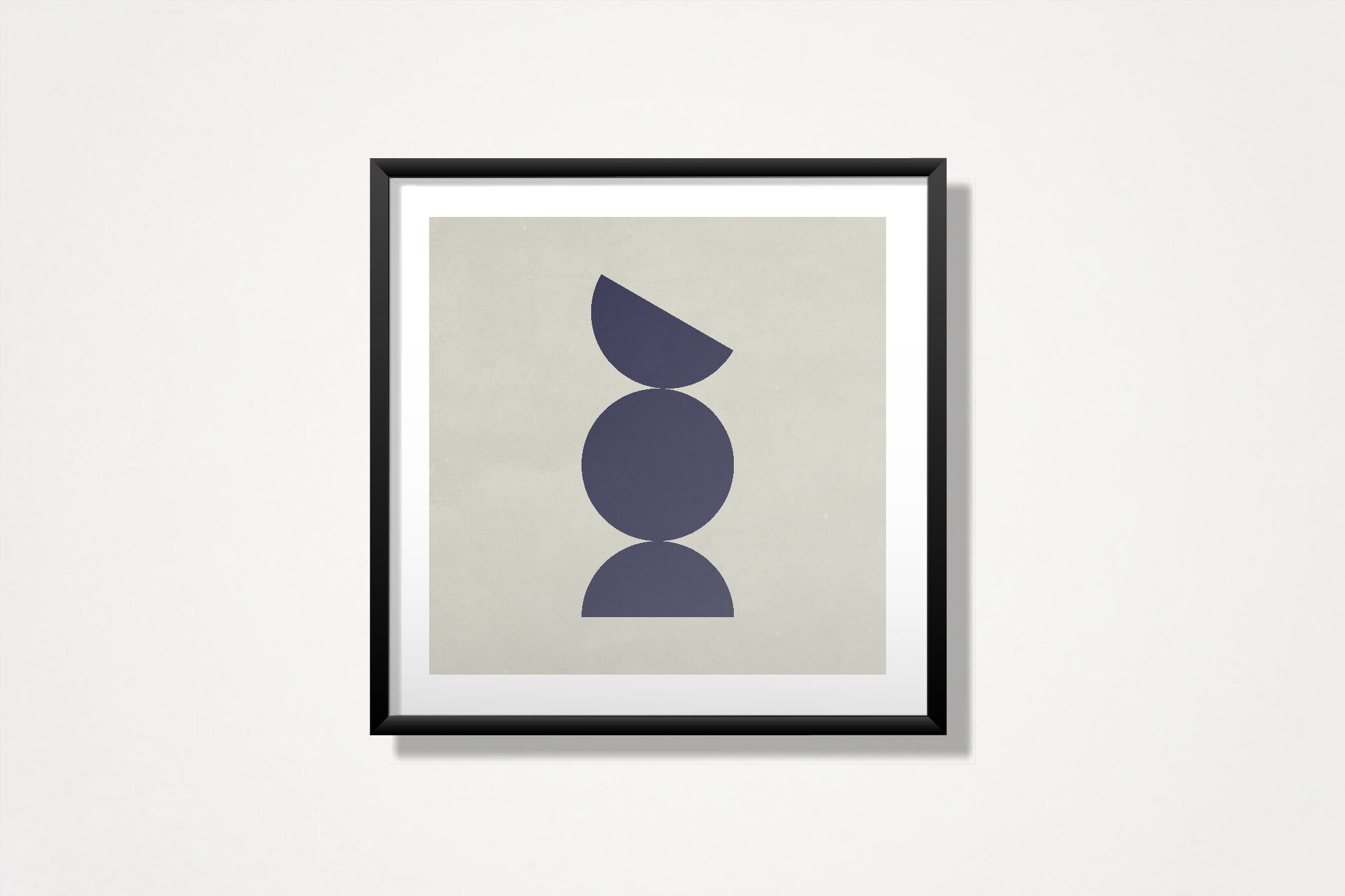 Blue Abstract Minimal Digital Print, Modern Shapes Print, Instant ...
