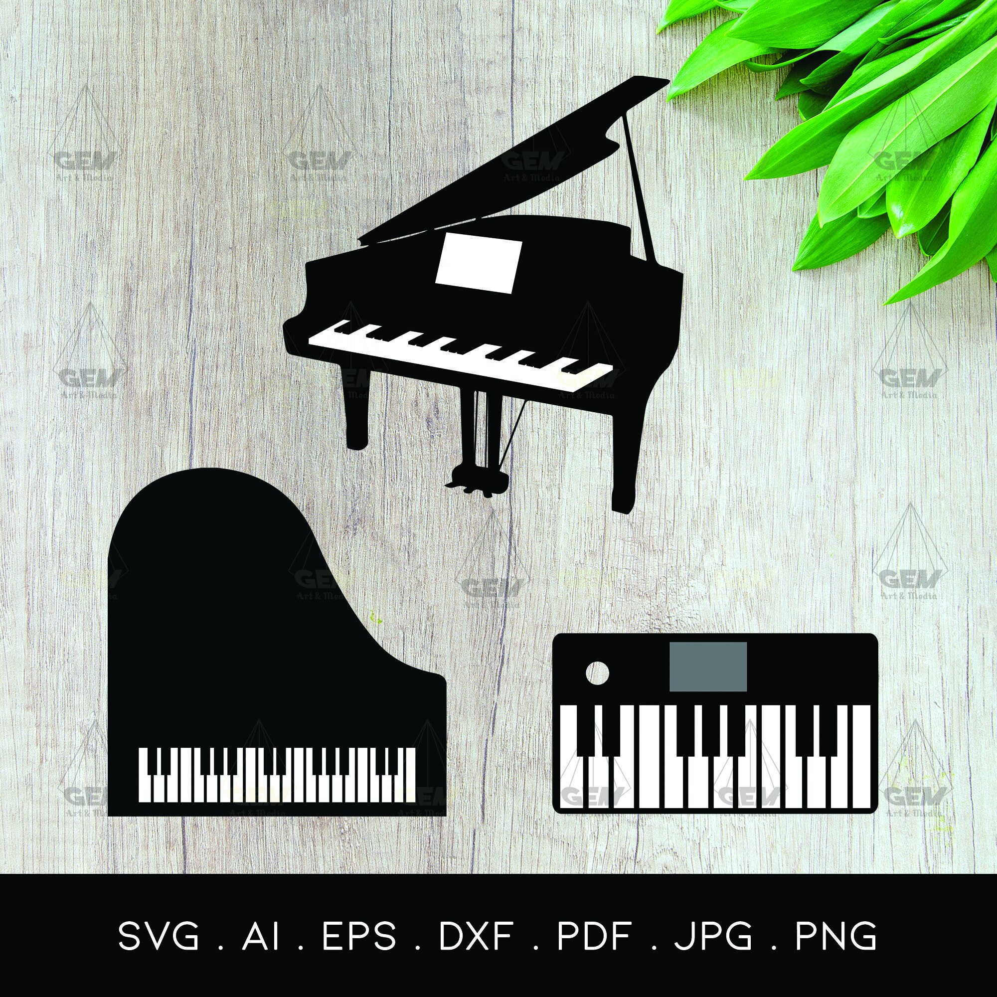 Piano SVG Grand Piano Svg Keyboard Svg Music SVG Bundle - Etsy